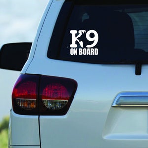 K-9 Decal K9 on Board Decal Caution K-9 Police Dog Decal Safety Decal ...