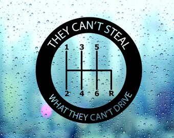 Stick Shift Window Decal | Etsy