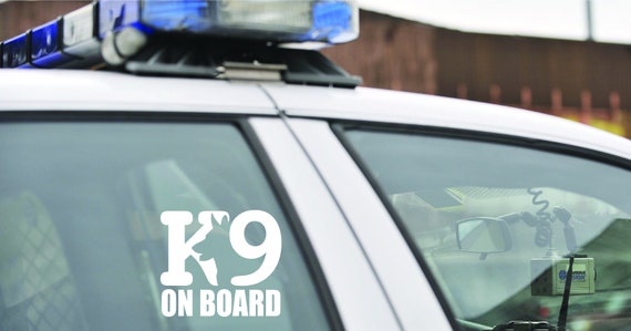 K-9 Decal K9 on Board Decal Caution K-9 Police Dog Decal | Etsy