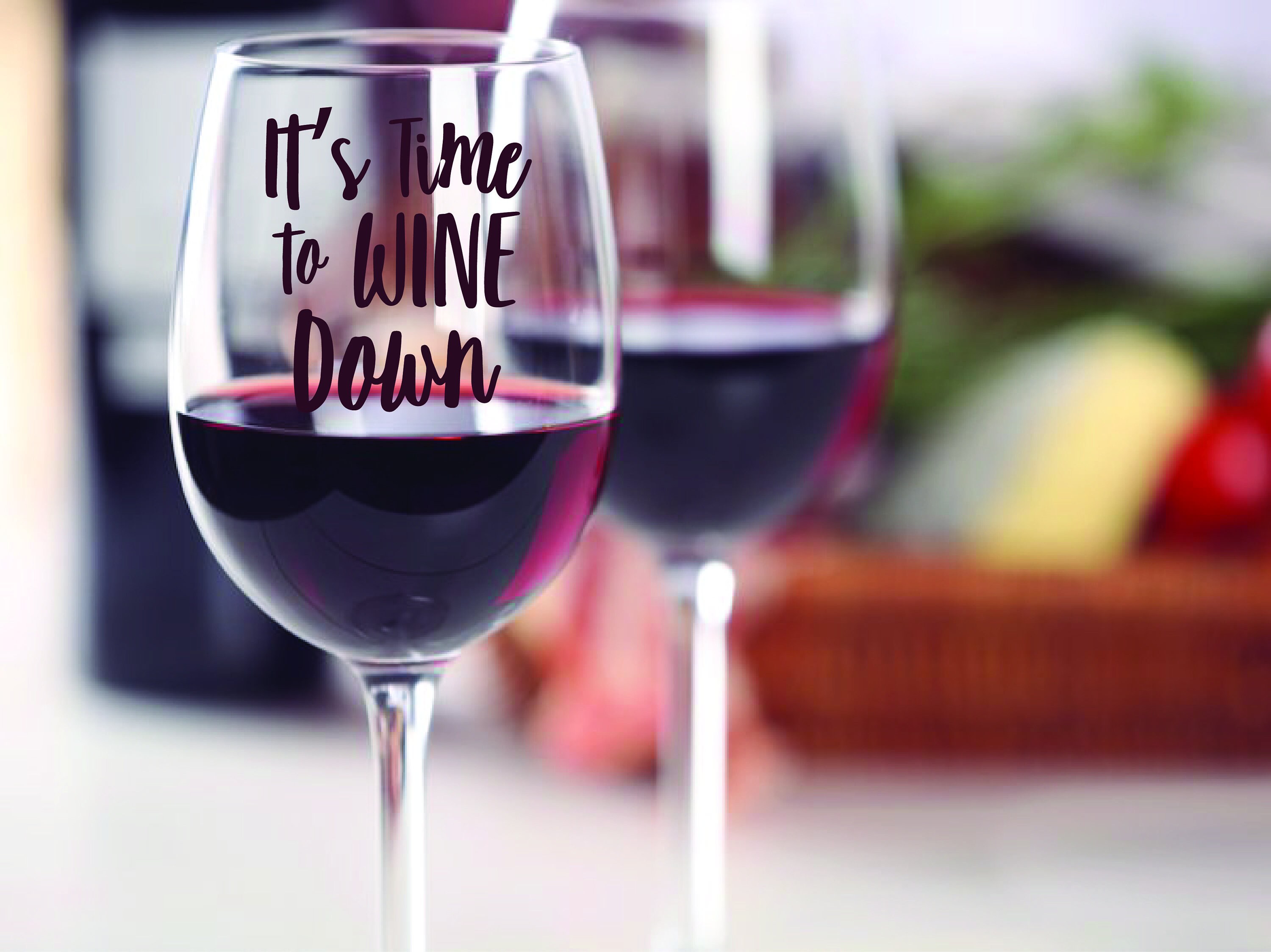 Wine Decal Wine Down Decal Yeti Decal It's Time to Wine Down Decal ...