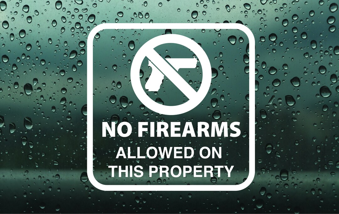 No Firearms Decal No Firearms Allowed on This Property Vinyl Decal Cut ...