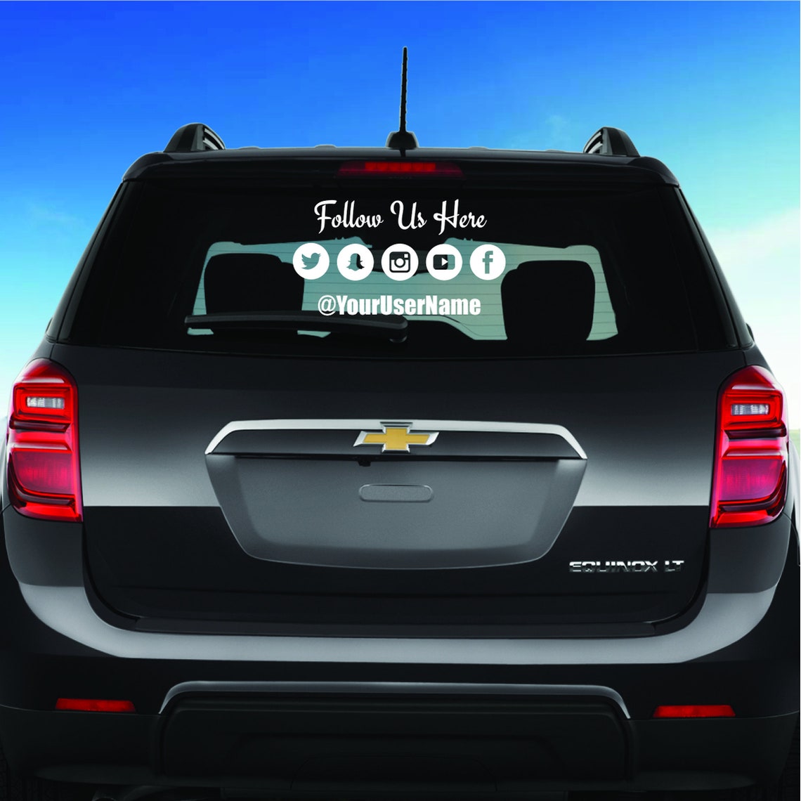 Social Media Decal Instagram Decal Facebook Decal Twitter | Etsy