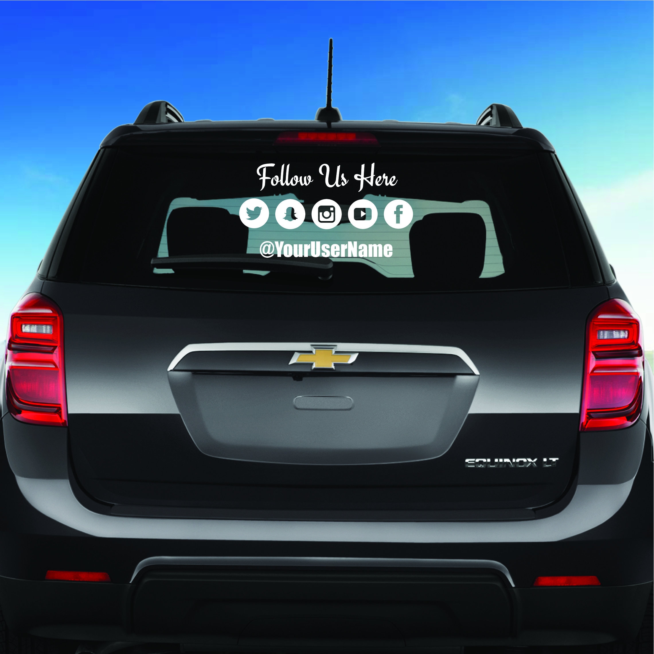 Social Media Decal Instagram Decal Facebook Decal Twitter - Etsy