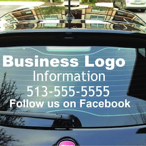 Custom Business Decal Personalized Car/truck Decal Advertising Decal ...