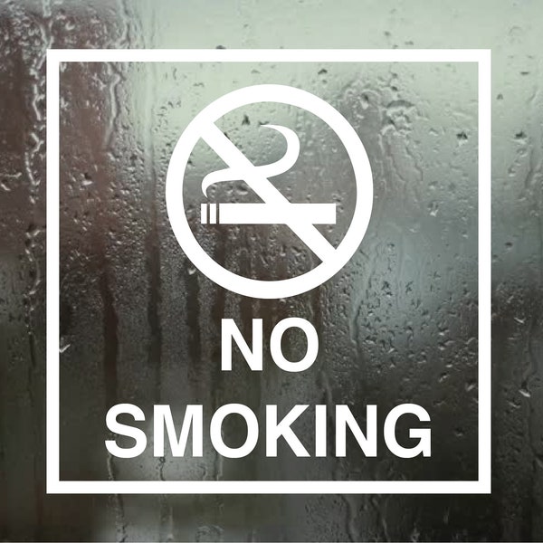 No Smoking Decal - Etsy