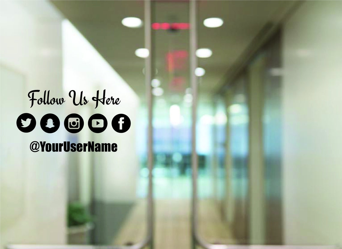 Social Media Decal Instagram Decal Facebook Decal Twitter Decal Youtube ...