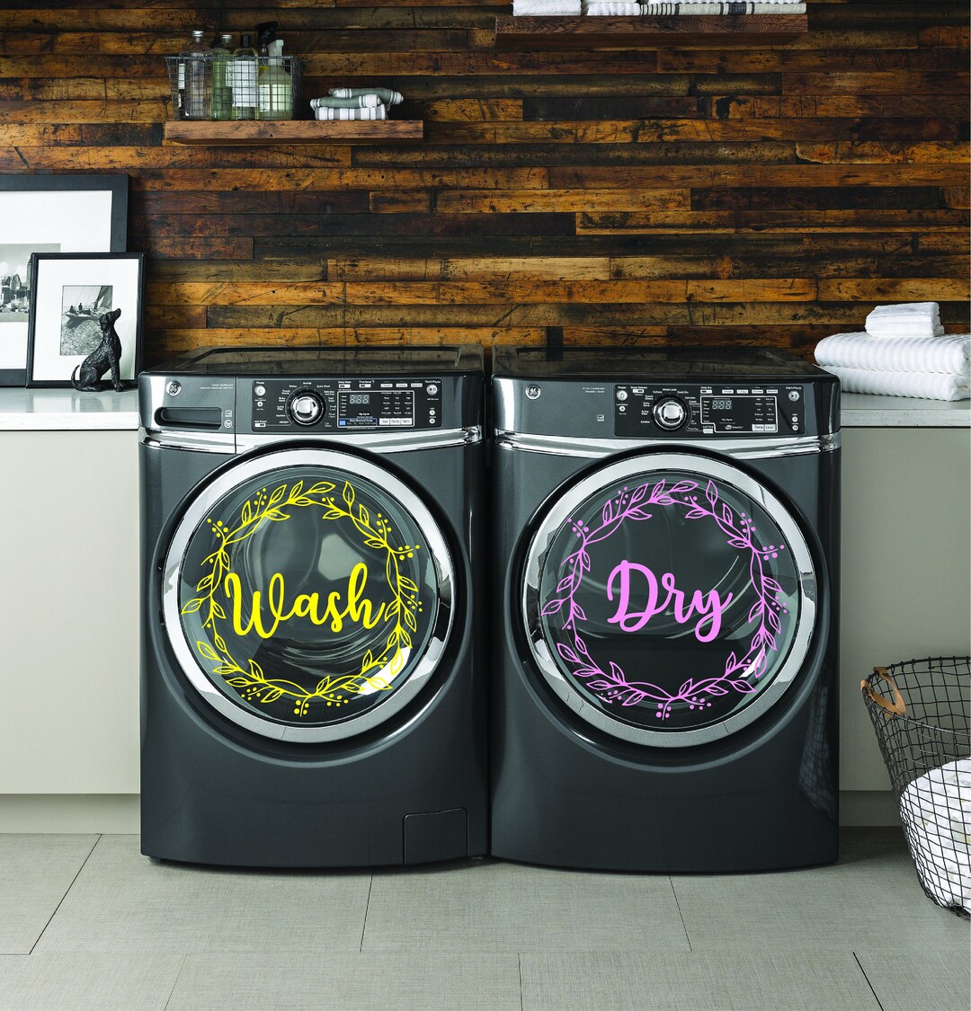 Washer Dryer Vinyl Decal Custom Washer Decal Custom Dryer Decal Laundry ...
