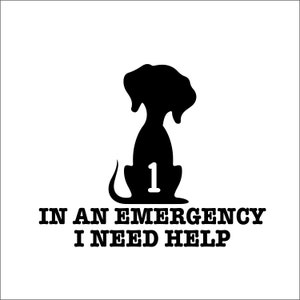 Emergency Pet Decal We Need Help Pet Decal In/outdoor Vinyl Decal Pet ...