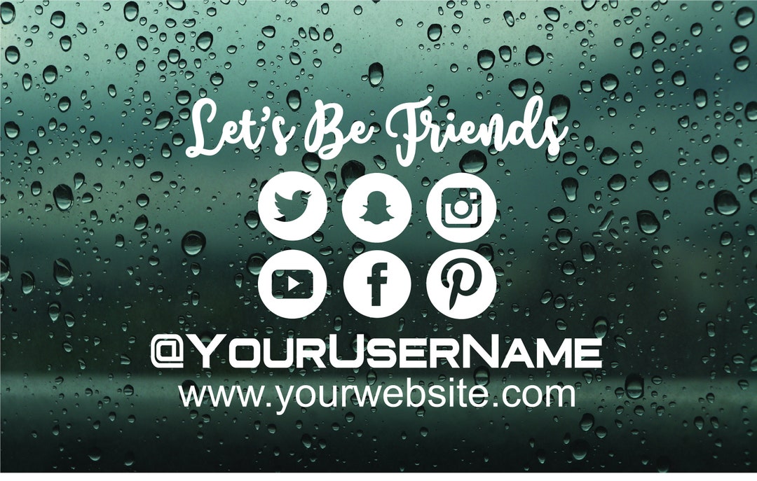 Follow Us Let's Be Friends Vinyl Decal Social Media Decal Instagram ...