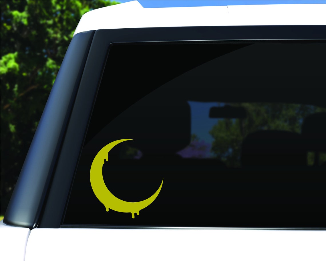Moon Drip Decal Moon Decal Crescent Moon Decal Dripping Moon - Etsy ...