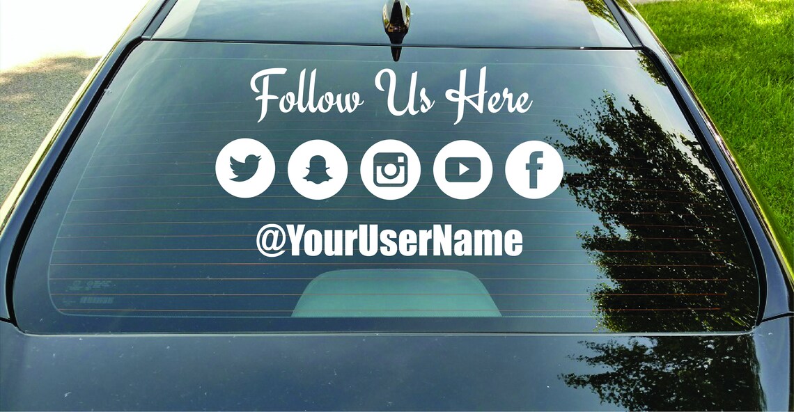 Social Media Decal Instagram Decal Facebook Decal Twitter - Etsy