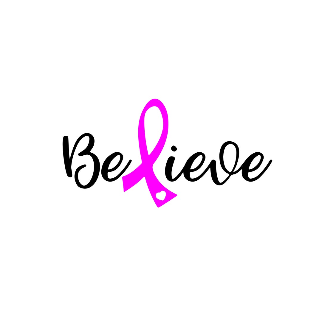 Awareness Ribbon Decal Believe Ribbon Awareness Decal Cause Decal ...