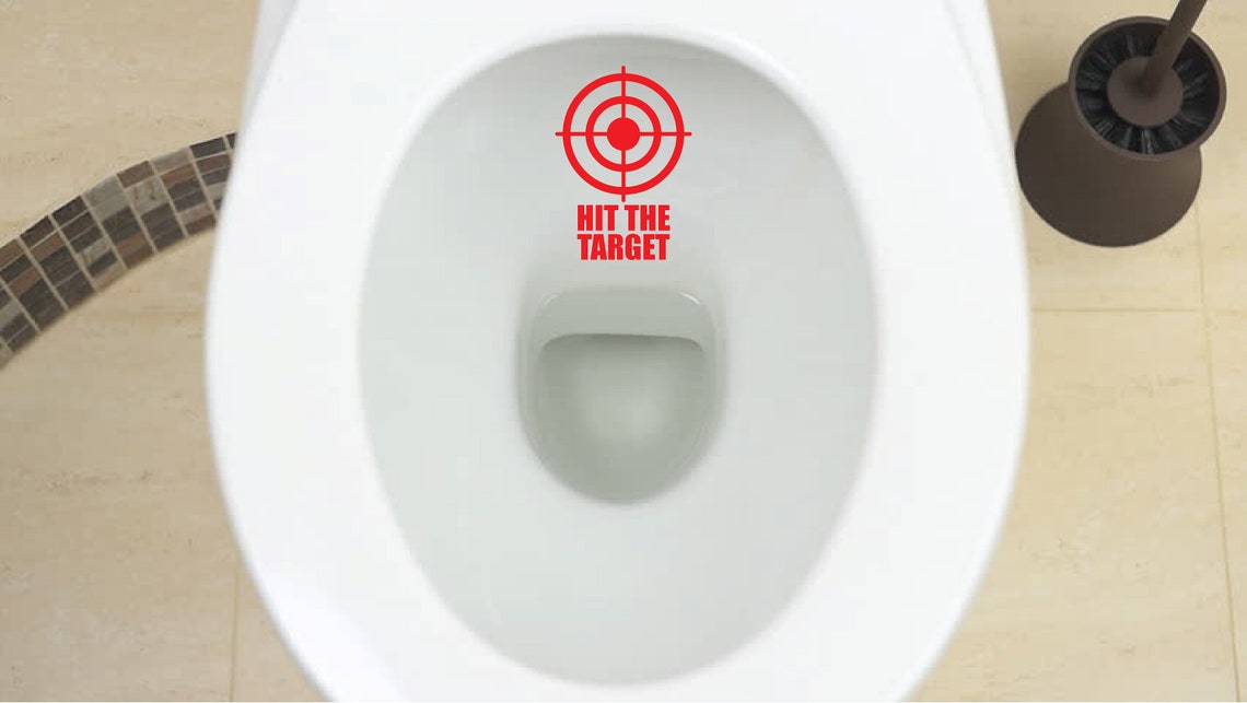 Bulls-eye Toilet Decal Hit the Target Toilet Bowl Decal Vinyl - Etsy