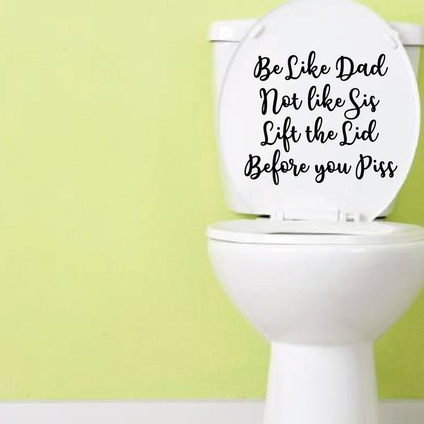 Toilet Seat Decal - Etsy