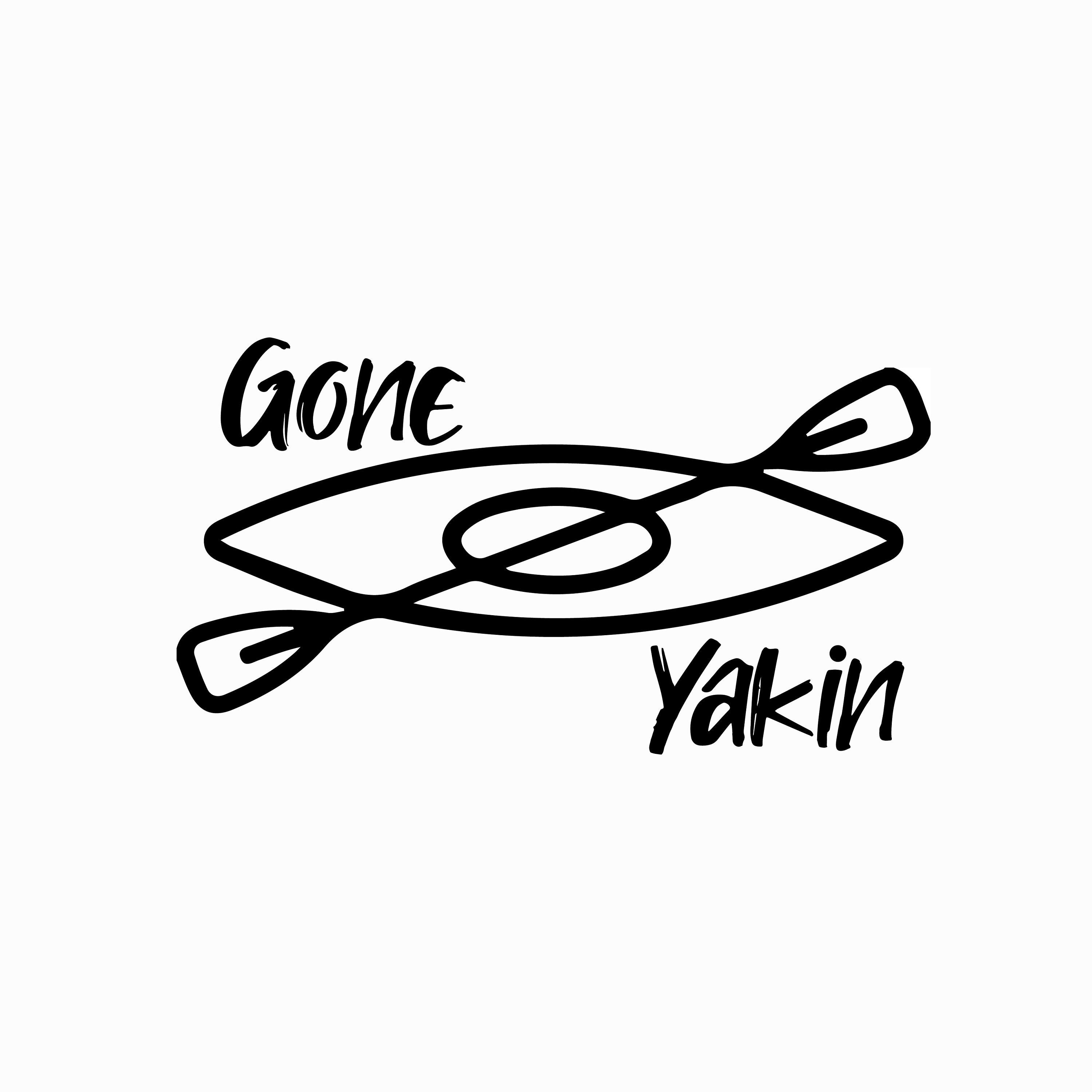Gone Yakin Kayak Decal Kayak Decals Kayak Vehicle Decal Custom Kayak ...
