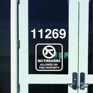 No Firearms Decal No Firearms Allowed on This Property Vinyl Decal Cut ...