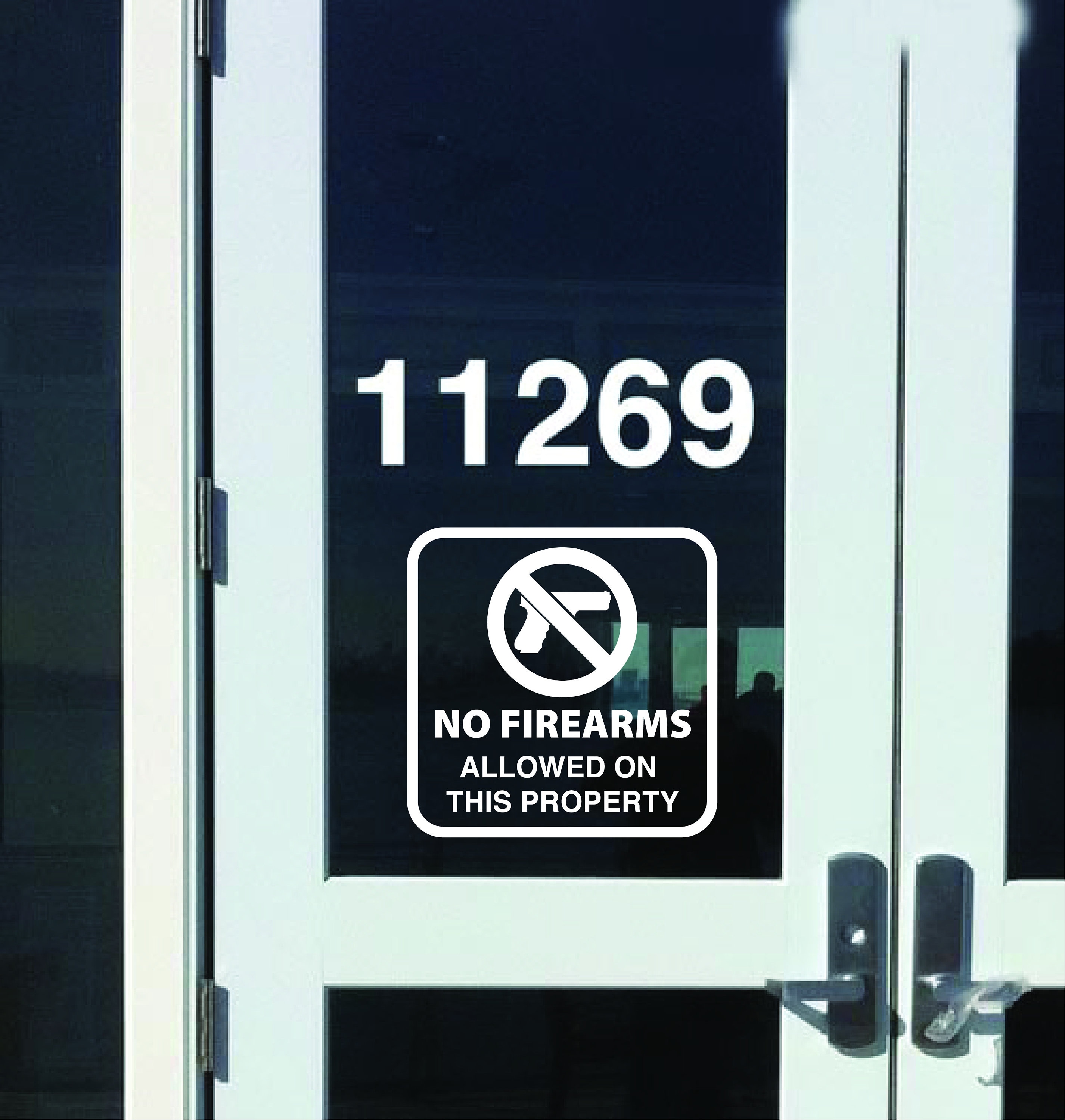 No Firearms Decal No Firearms Allowed on This Property Vinyl Decal Cut ...