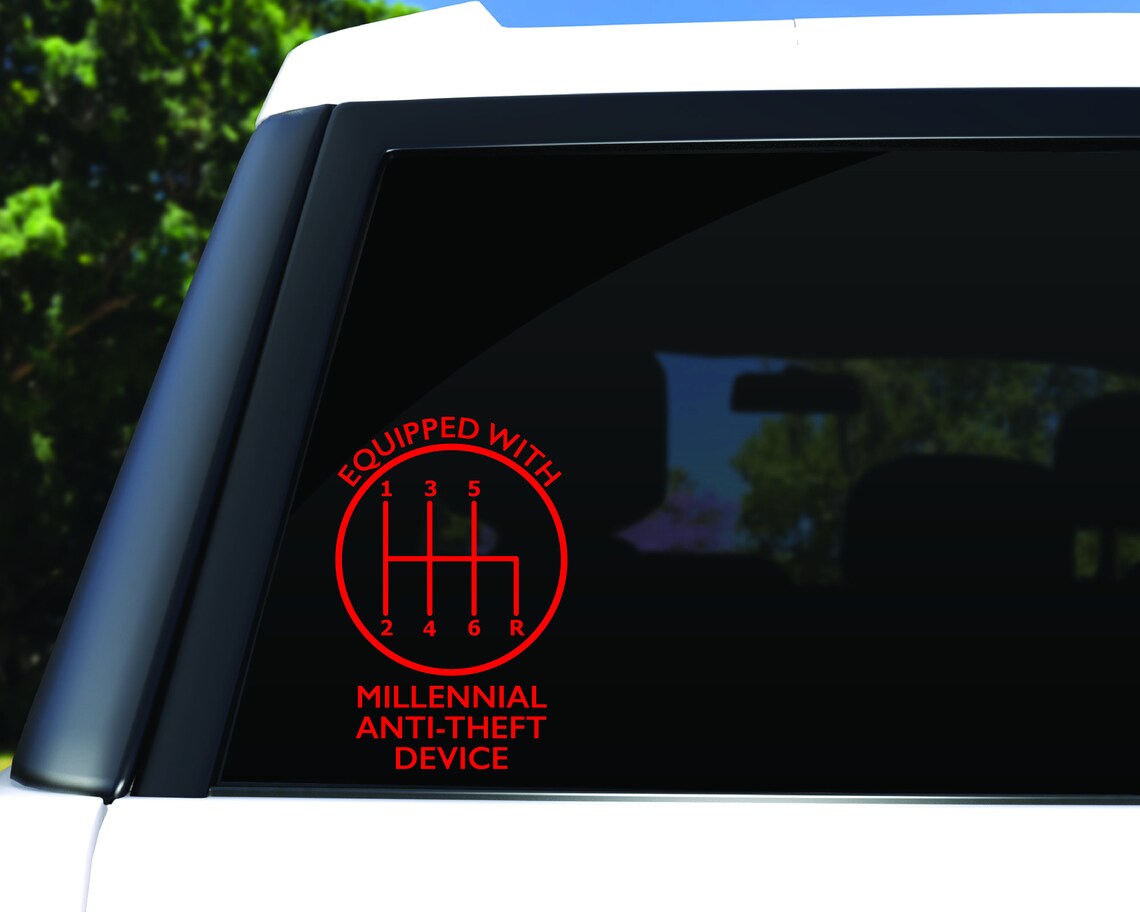Millennial Anti Theft Decal Funny Decal Security Decal Anti Theft ...