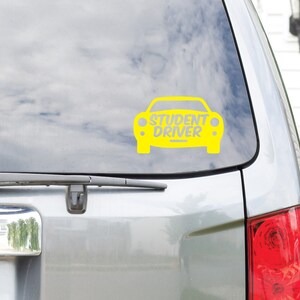Student Driver Vinyl Decal Student Driver Sticker Student Driver Car ...