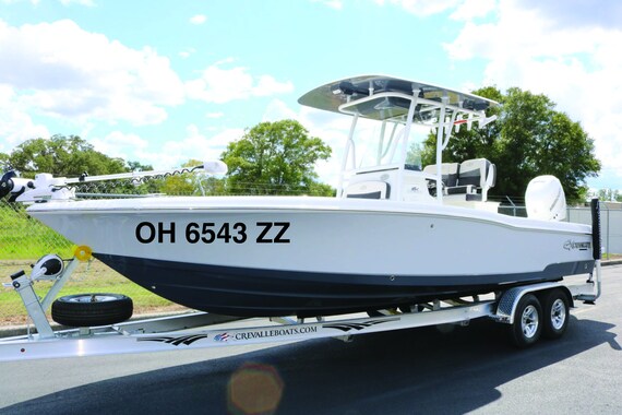 Boat Registration Number Decals Custom Boat Decal Boat - Etsy