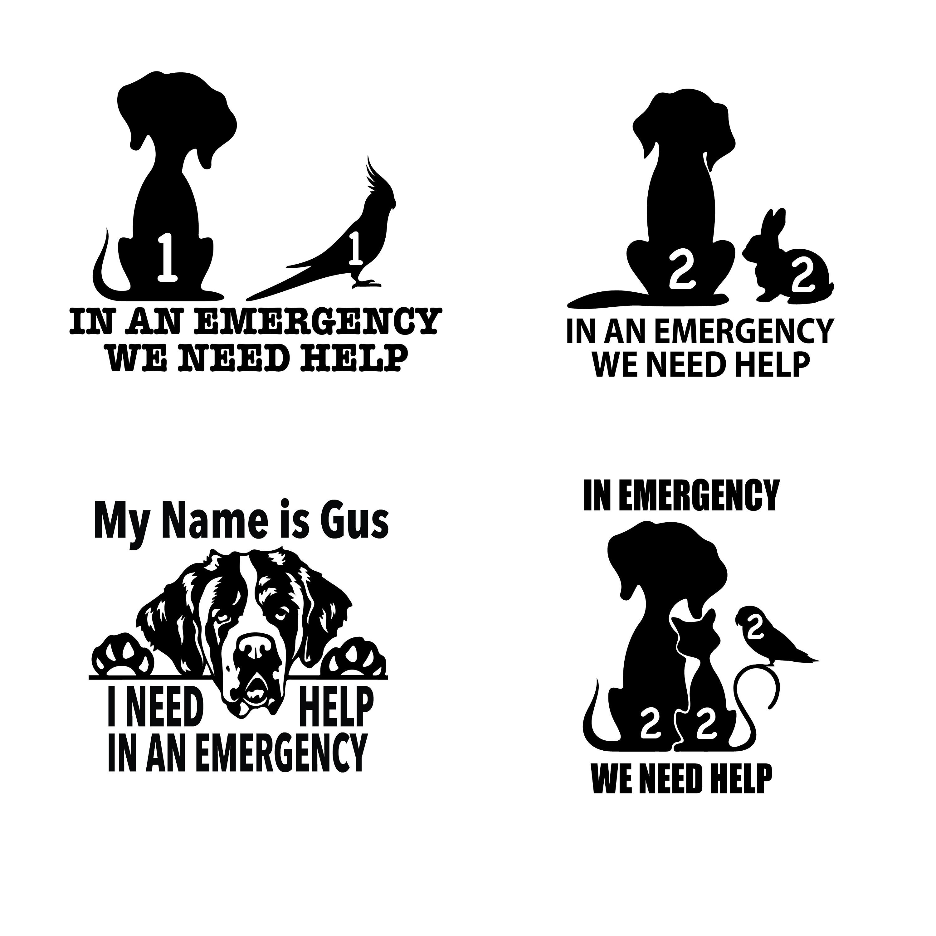 Emergency Pet Decal We Need Help Pet Decal In/outdoor Vinyl - Etsy