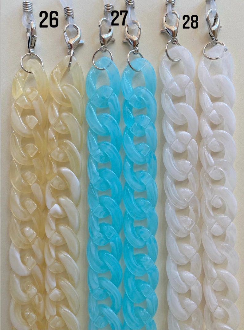 Acrylic Chunky Link Mask Chains Adult Face Mask Chain Face | Etsy