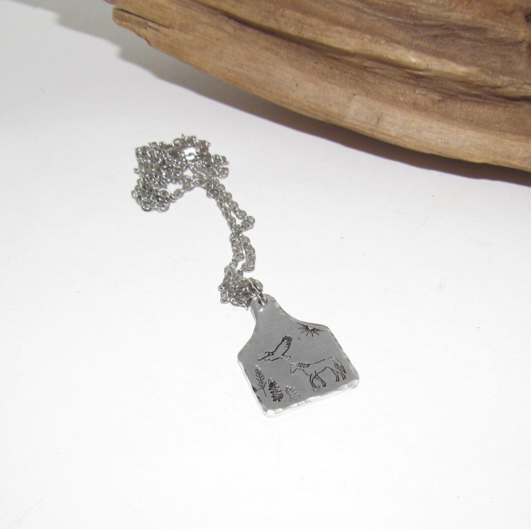 Life on the Farm Barn Yard Cow Tag Necklace , Personalized Necklace ...