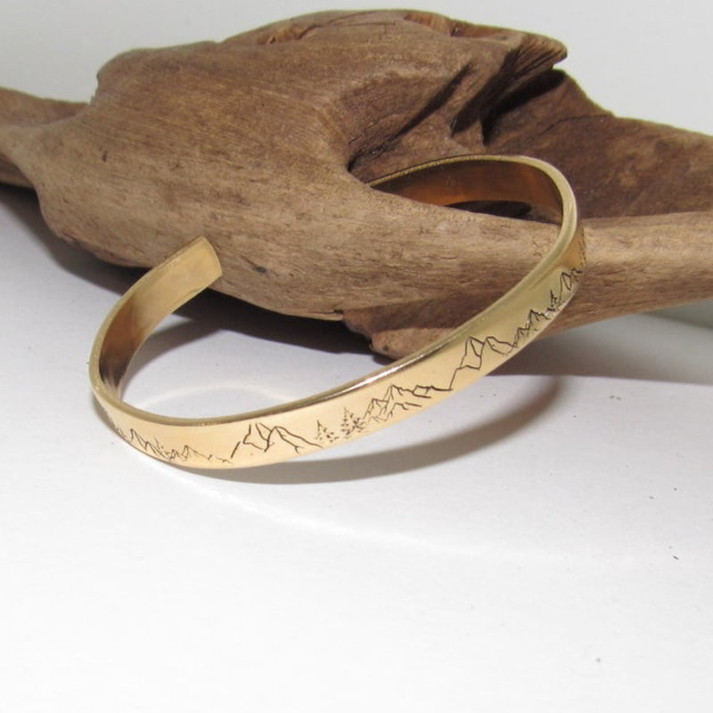 Cuff Bracelet Mountains - Etsy