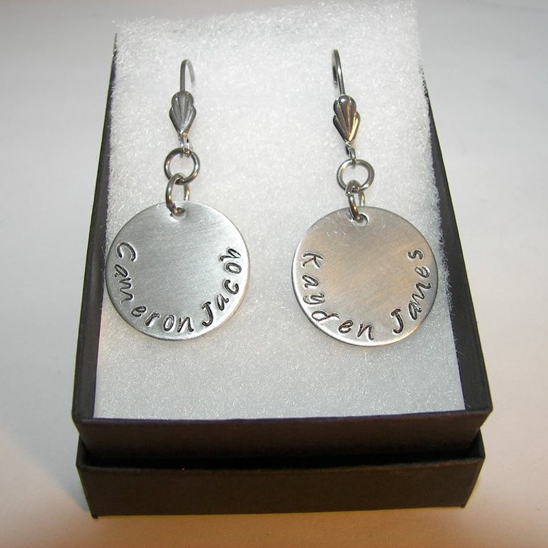 Stamped Earrings - Etsy