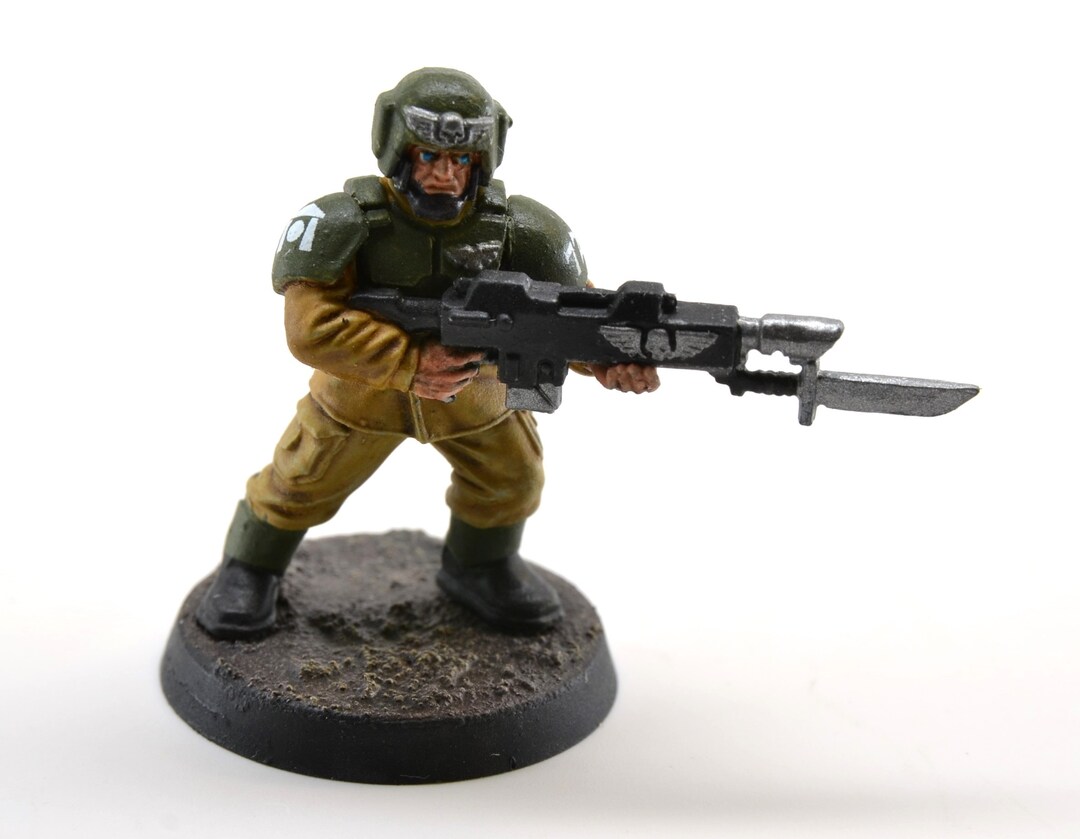 War Hammer 40K Astra Militarium Cadian Human Soldier With - Etsy
