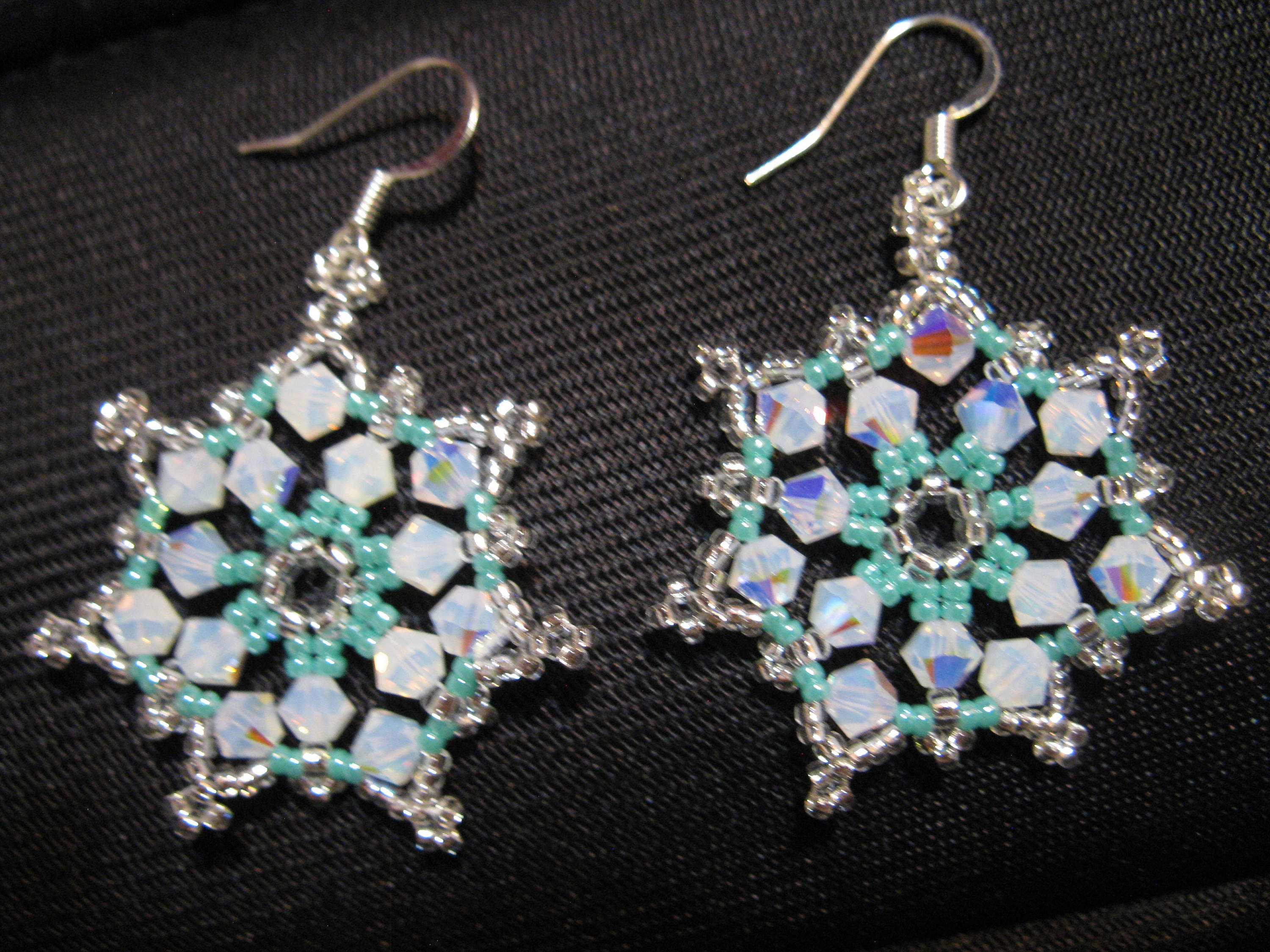 DIY Seed Bead Earring Tutorial Pattern for Beginners Snowflake - Etsy