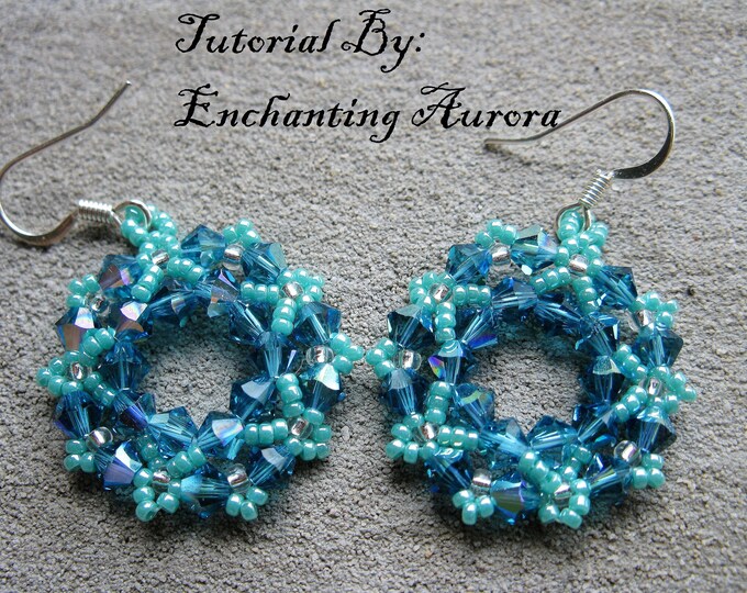 Seed Bead Earring Tutorial DIY Sparkle Hoop Pattern Easy - Etsy