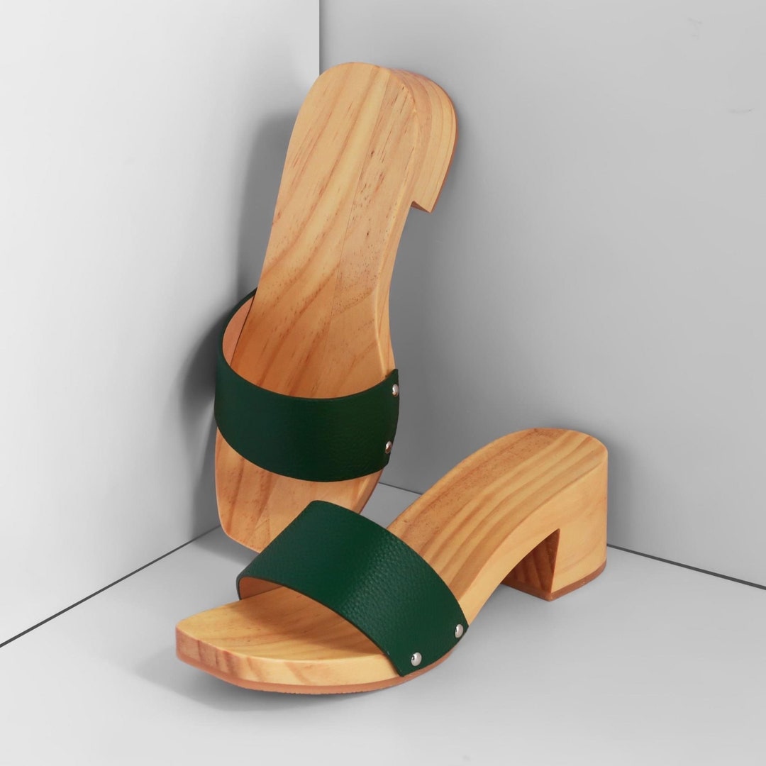 Handmade Wooden Clogs With High Quality Cowhide Strap - Etsy