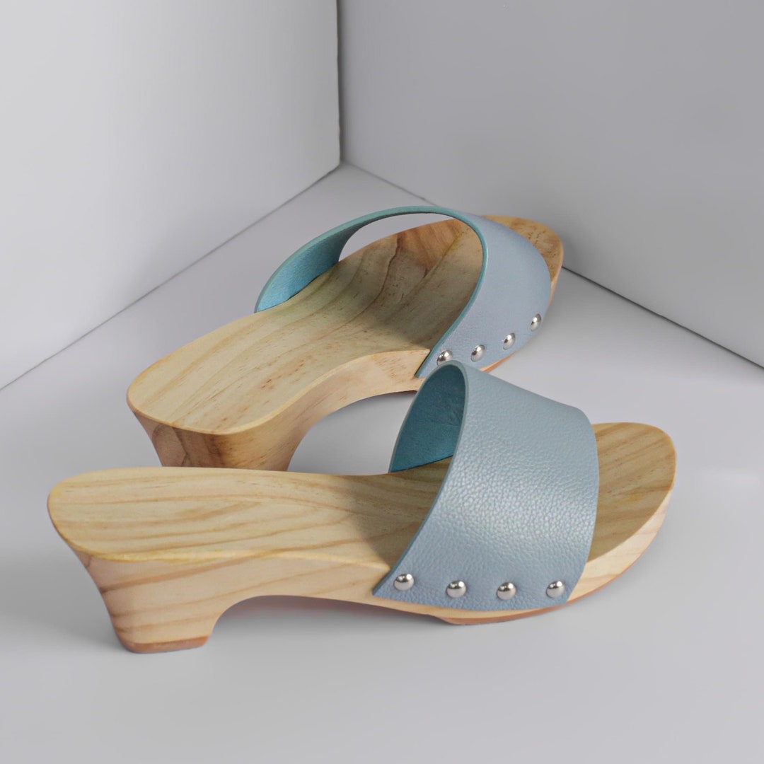Handmade Wooden Clogs With High Quality Cowhide Strap - Etsy