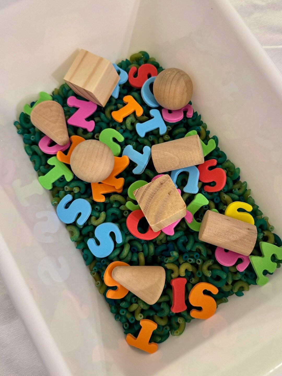 Abcs & Shapes Sensory Bin, Taste-safe Filler - Etsy