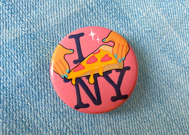 I Love New York Pin Qty 1 New York City Dollar Slice Etsy Uk