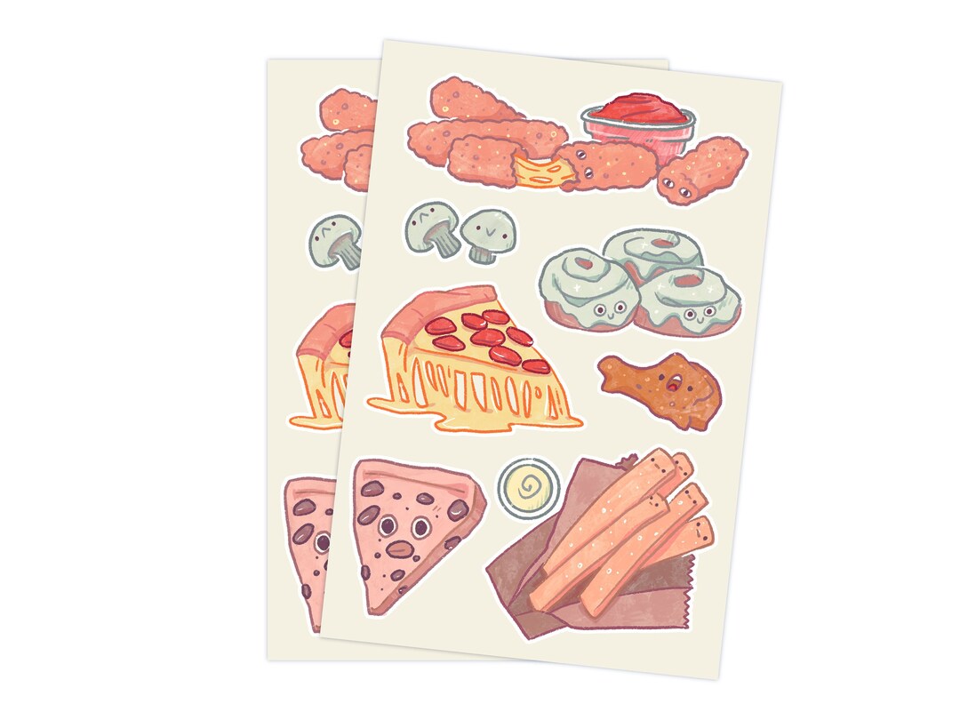 Pizza Hut Vinyl Sticker Sheets (qty.2) || Bullet Journal Stickers ...