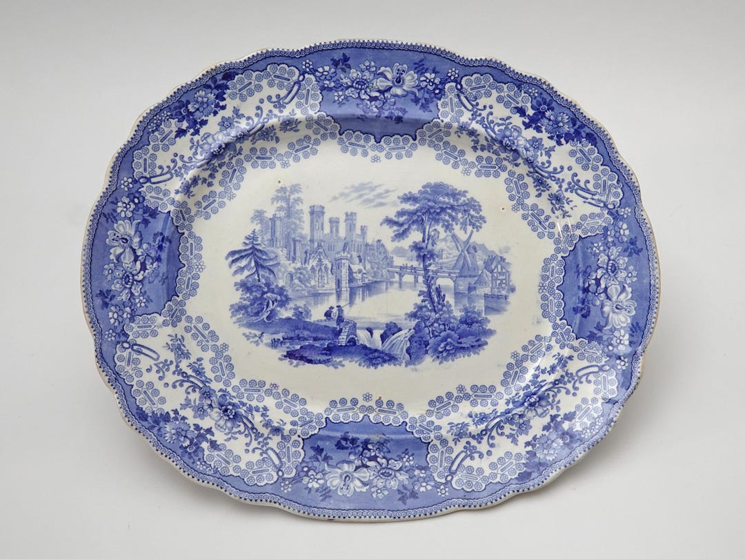 Rare Antique Sottish CPC Clyde Pottery Co British Rivers Plate/ Platter ...