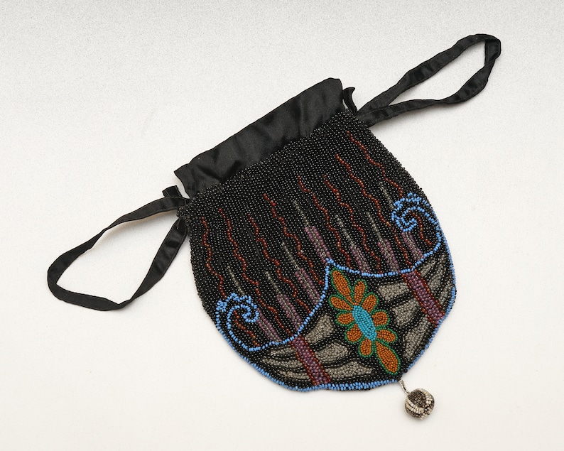 Victorian Hand Beaded Reticule Bag - Etsy