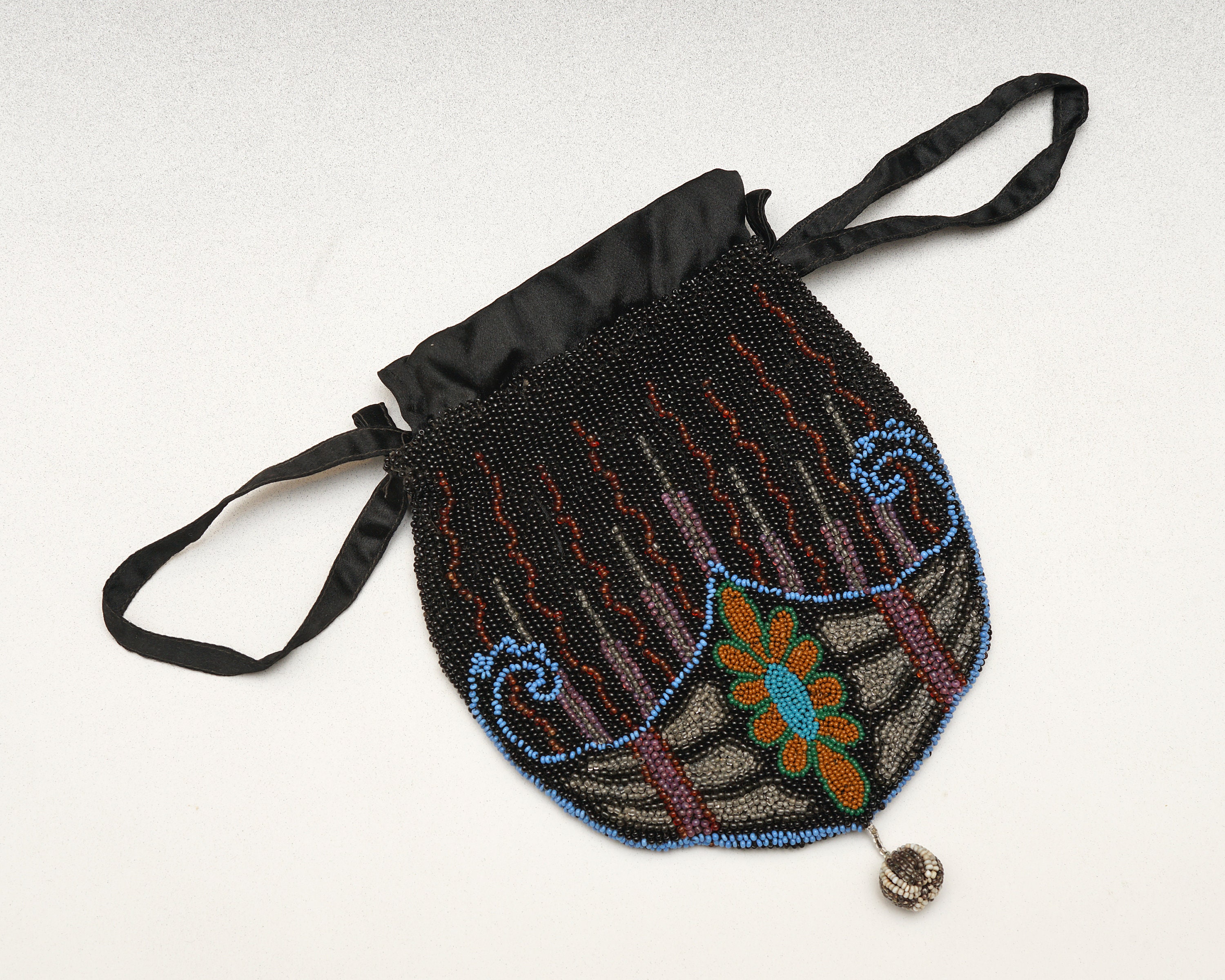 Victorian Hand Beaded Reticule Bag - Etsy