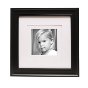 12 X 12 Black Frame Double White Mat, Square Picture Frame - Etsy