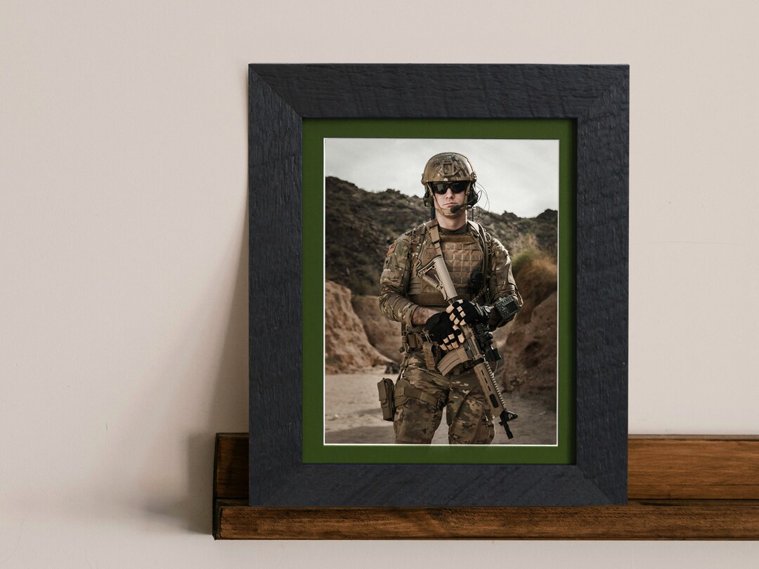 Military Picture Frame, Thin Green Line Photo Frames, Support United ...