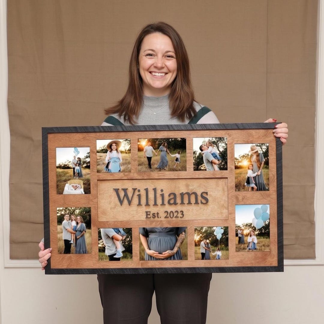 Family Memories Collage Frame, Personalized Wall Frame, Gallery Wall ...