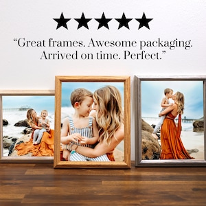 Real Wood Frames, Custom Size Picture Frames, Photo Frame for Wall ...
