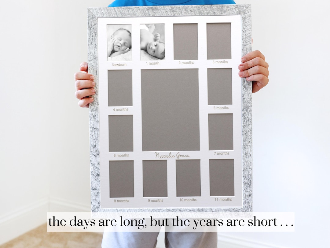 Personalized Baby First Year Frame, Baby Shower Gift, First Time Mom ...