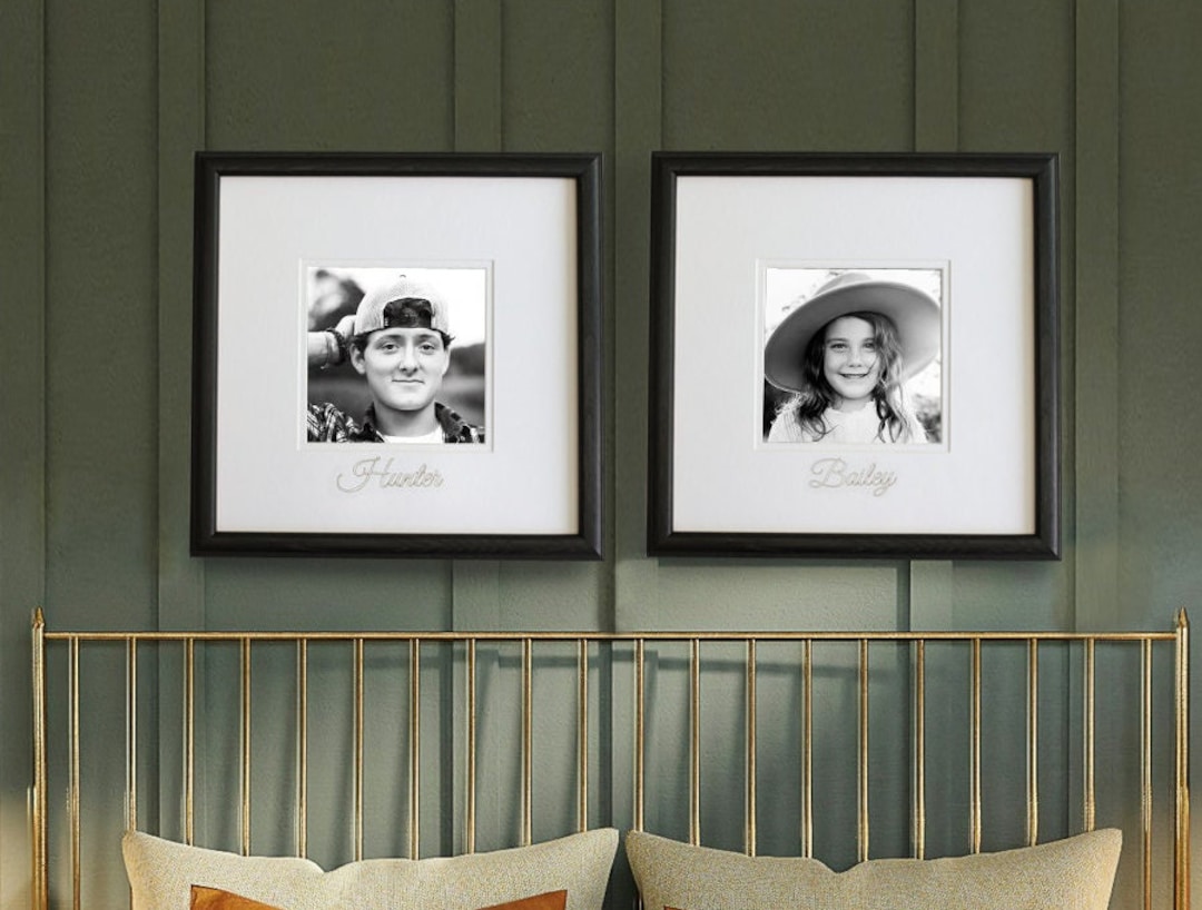 Personalized Name Frame, Custom Text Engraving, Family Picture Frame ...