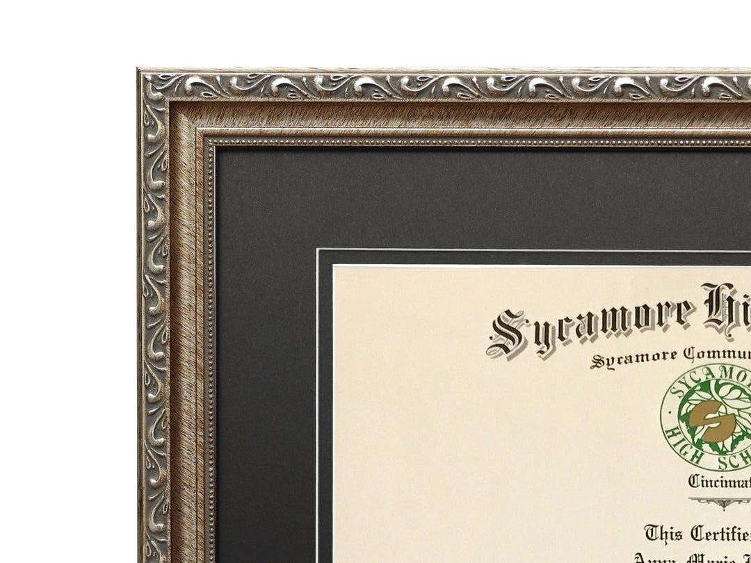 Diploma Frame, Silver Certificate Frame, 8.5x11 11x14 Diploma Frames ...