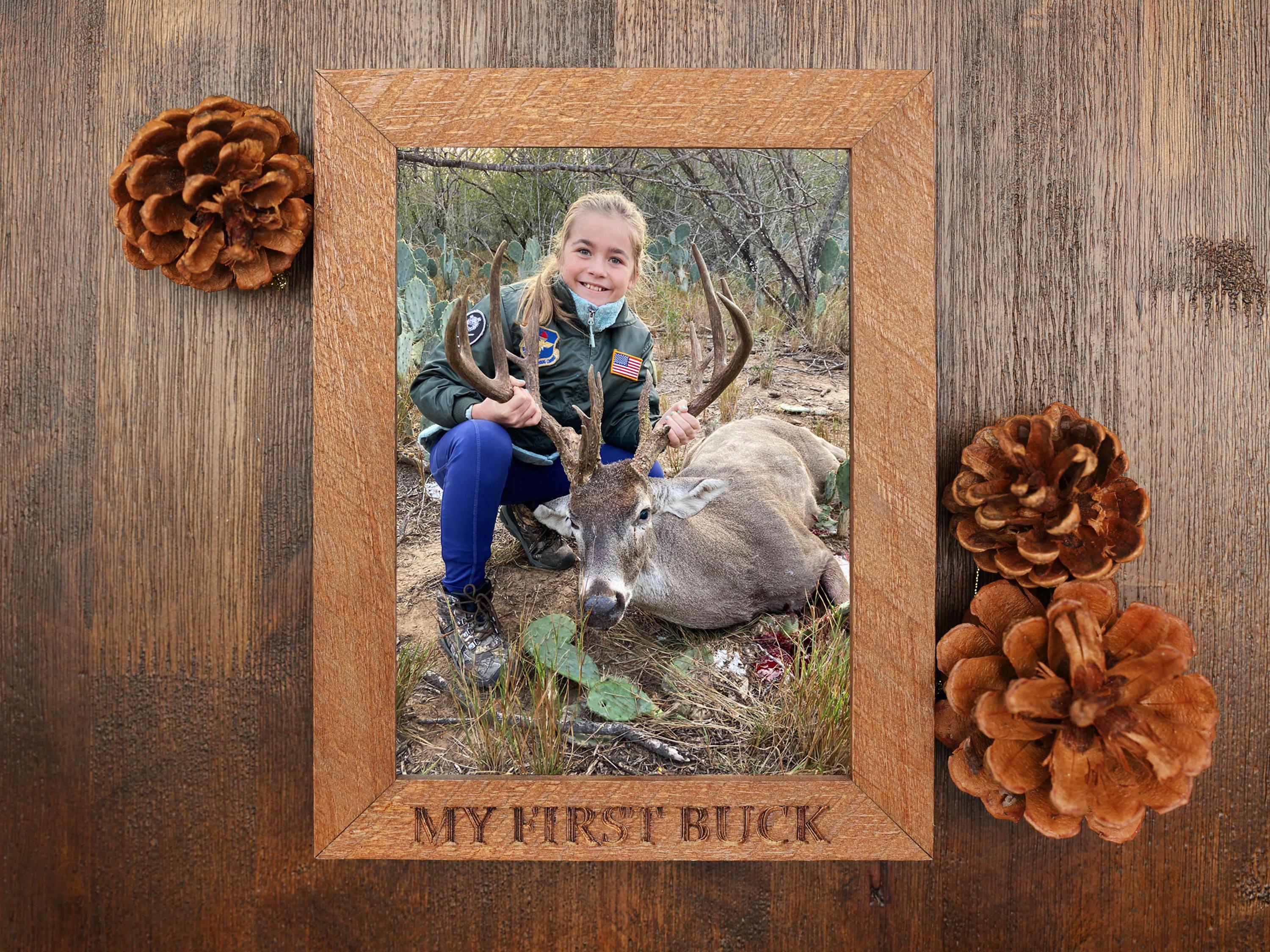 First Deer Photo Frame My First Buck 1st Time Hunter Engraved Gift ...