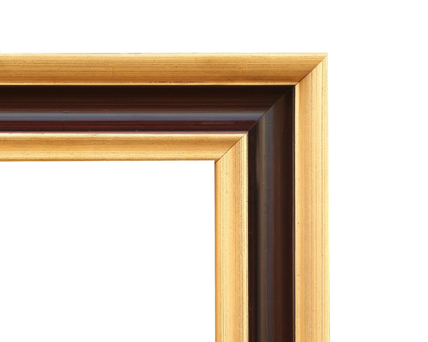 Gold Brushed Antique Mahogany Picture Frame Large Photo Wall | Etsy