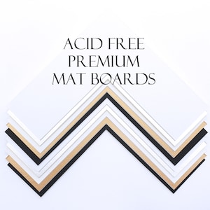 Premium Acid Free Matboard, Custom Cut Mat Board, Beveled Cut Matting ...